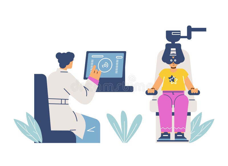 Kids Eye Check Stock Illustrations – 38 Kids Eye Check Stock ...