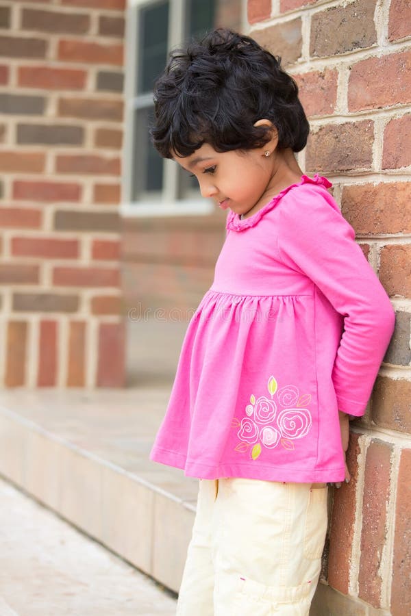 Child Upset Due To Getting Time Out Stock Image - Image of brick ...