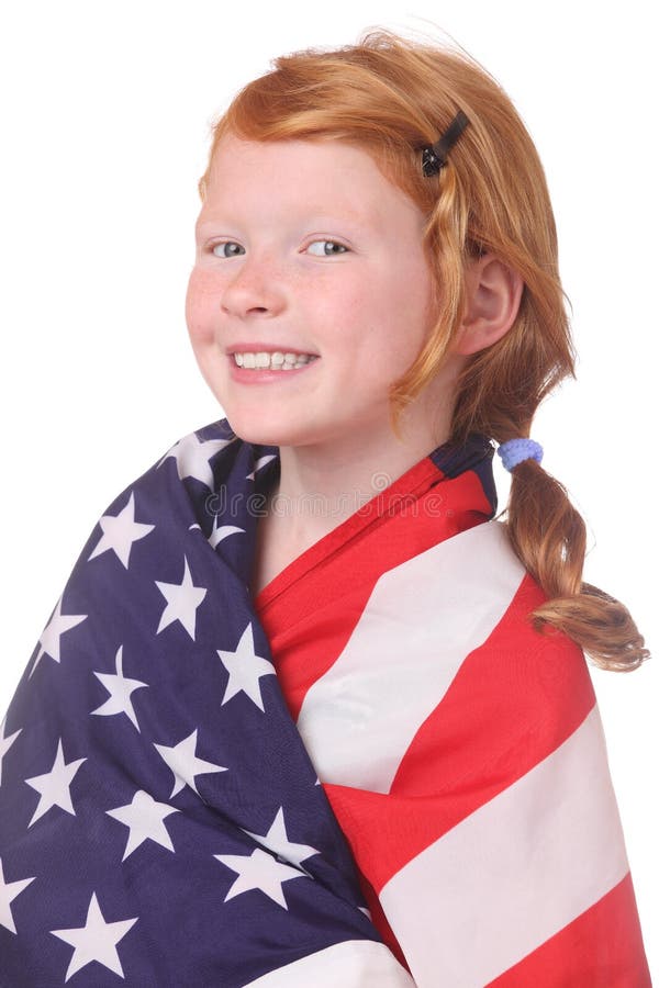 Child with USA flag stock photo. Image of national, girl - 25816792