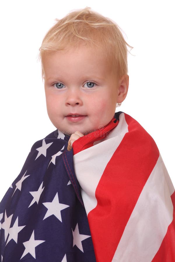 Child with USA flag stock photo. Image of national, girl - 25816792