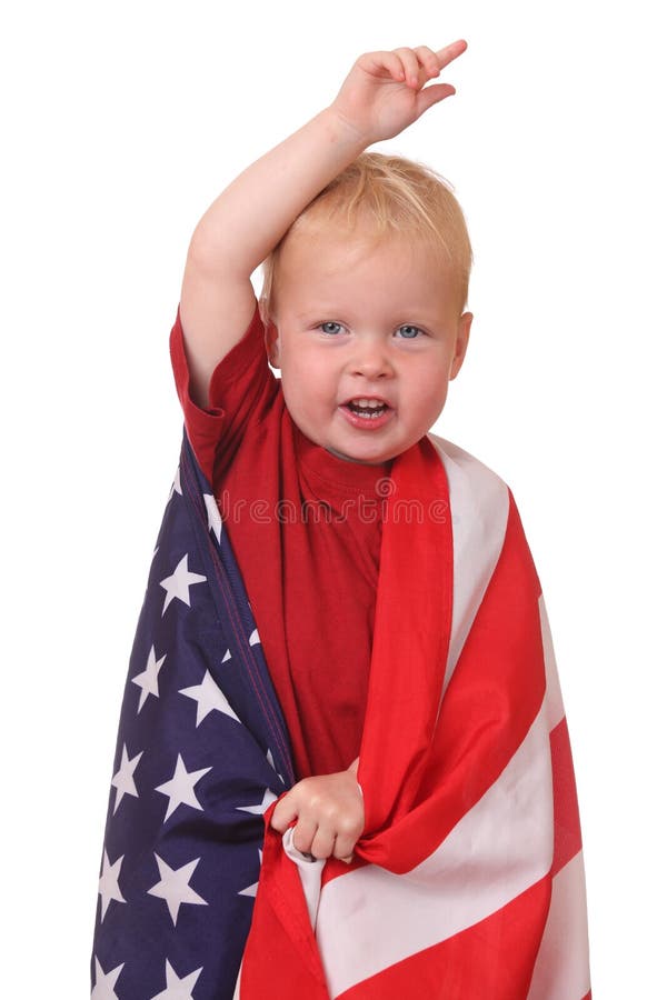 Child with USA flag stock photo. Image of national, girl - 25816792