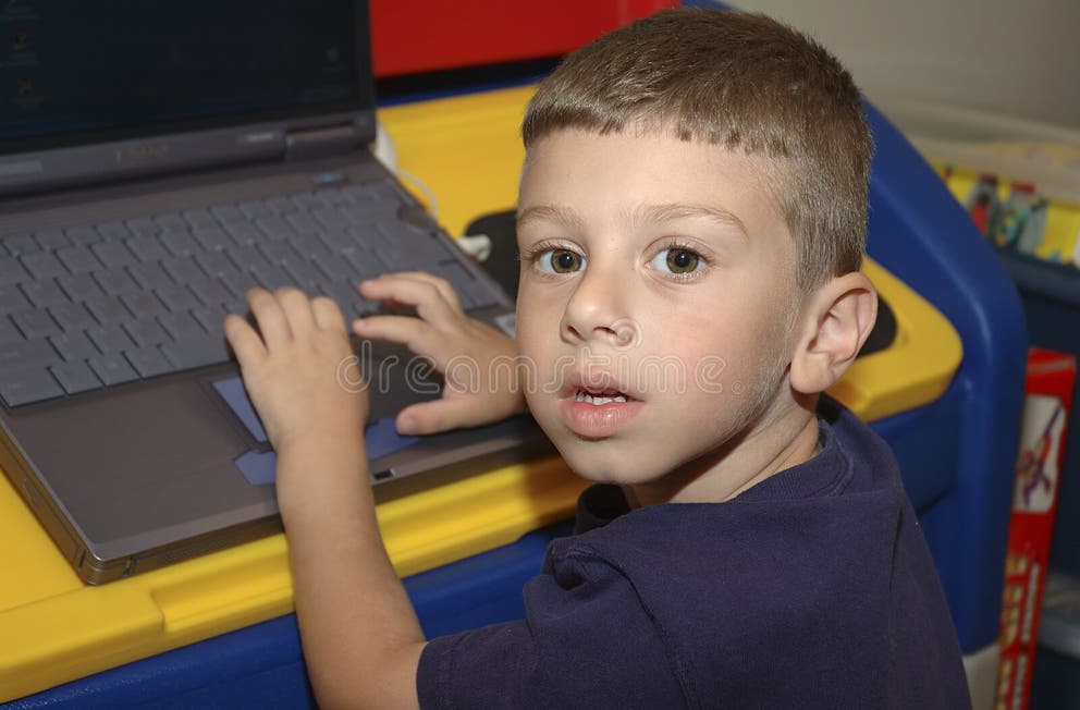 Child Using Computer stock photo. Image of toddler, people - 16870