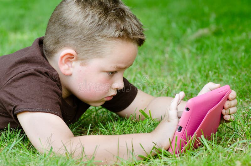 Child Using Tablet Computer Stock Photo - Image of face, business: 32607122