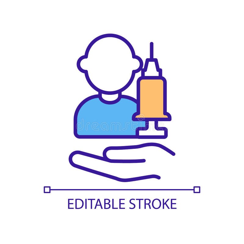 Child Vaccinations RGB Color Icon Stock Vector - Illustration of logo ...