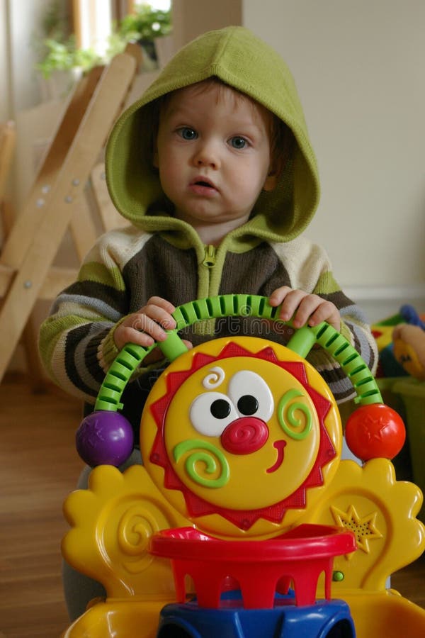 Child with walker stock image. Image of playing, toddler - 2868007