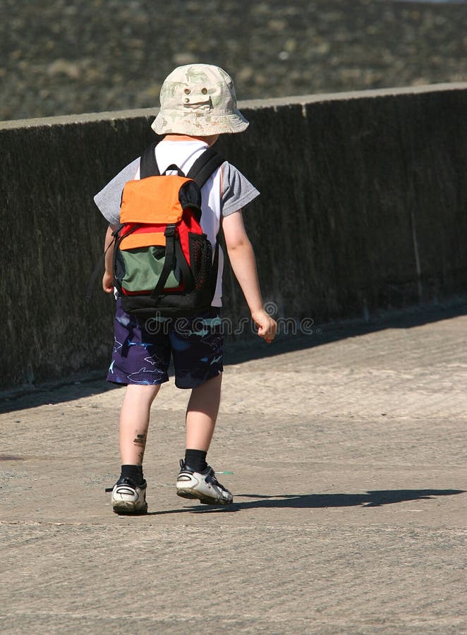 Child Walking Alone stock image. Image of vulnerability - 259273