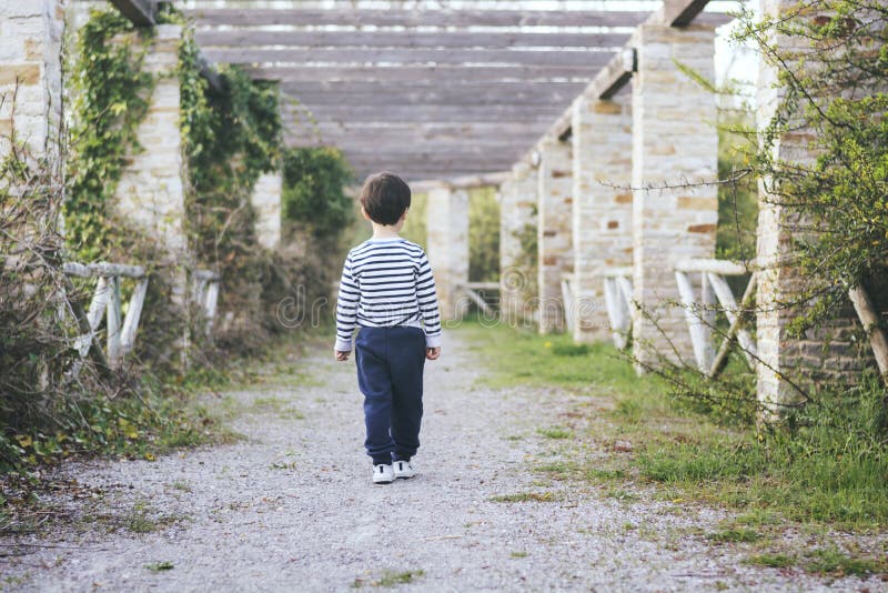 Child walking stock photo. Image of freedom, school, reflective - 61409784