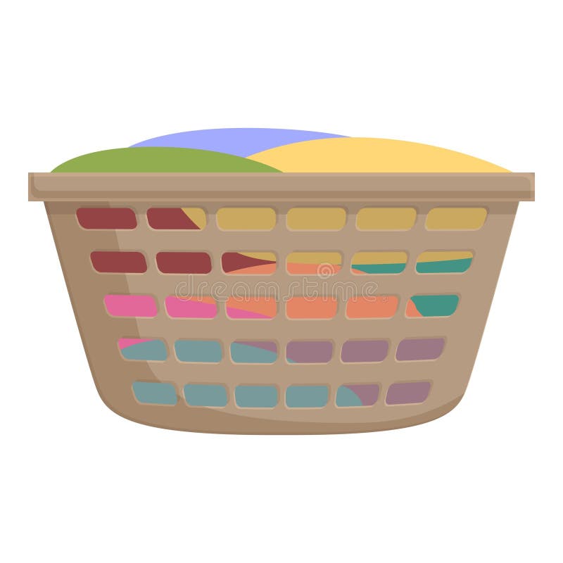 Child Washing Clothes Icon Cartoon Vector. Wicker Cleaning Stock Vector ...