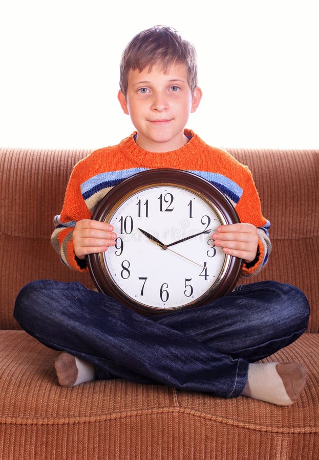 Child with watch stock photo. Image of conceptual, alarm - 23229574