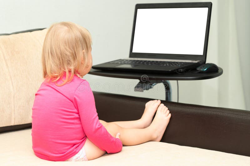 Child watching at screen stock photo. Image of learning - 17363574