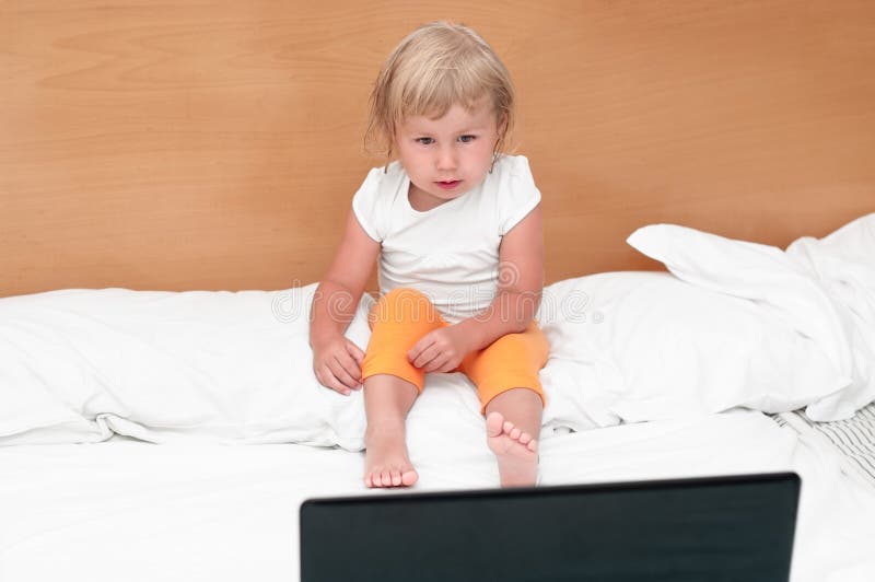 Child watching at screen stock photo. Image of color - 17496662