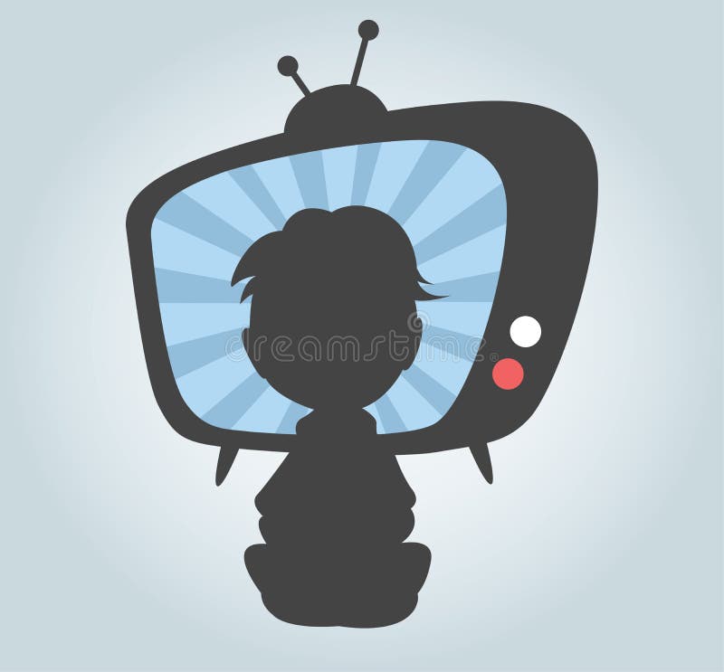 Child Watching Tv Stock Illustrations – 1,004 Child Watching Tv Stock ...