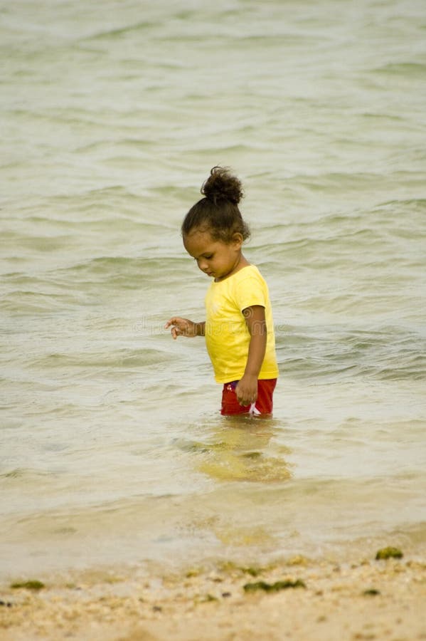Small Child Wading in Water Stock Image - Image of girl, toddler: 2606331