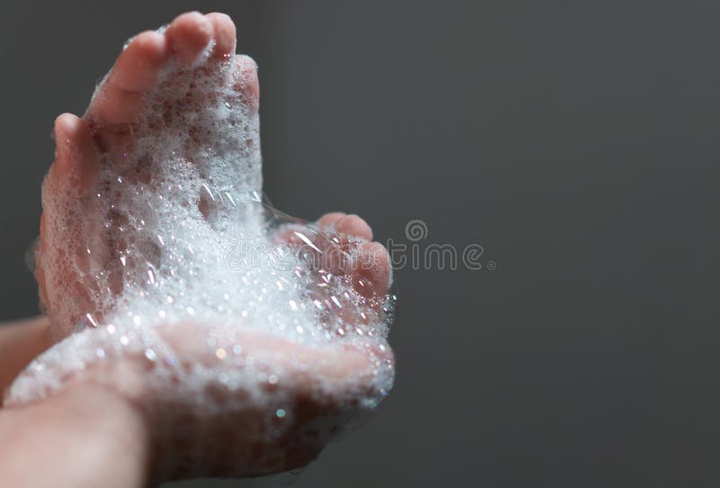 Child Water Head by Shower in Blur Stock Photo - Image of hold ...