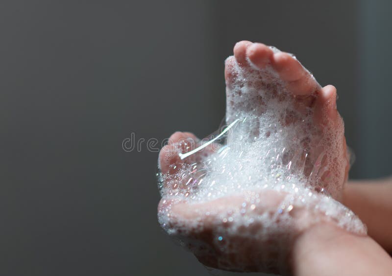 Child Water Head by Shower in Blur Stock Image - Image of morning ...