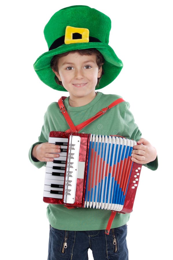 Child Whit Hat of Saint Patrick S Stock Image - Image of small, concept ...