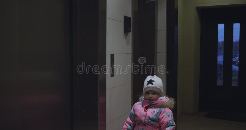 The Child Will Press the Elevation Button. the Child is Impatiently ...