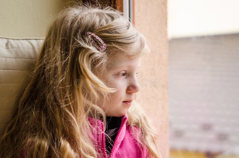 Triple Reflection of Child in the Mirror Stock Image - Image of ...