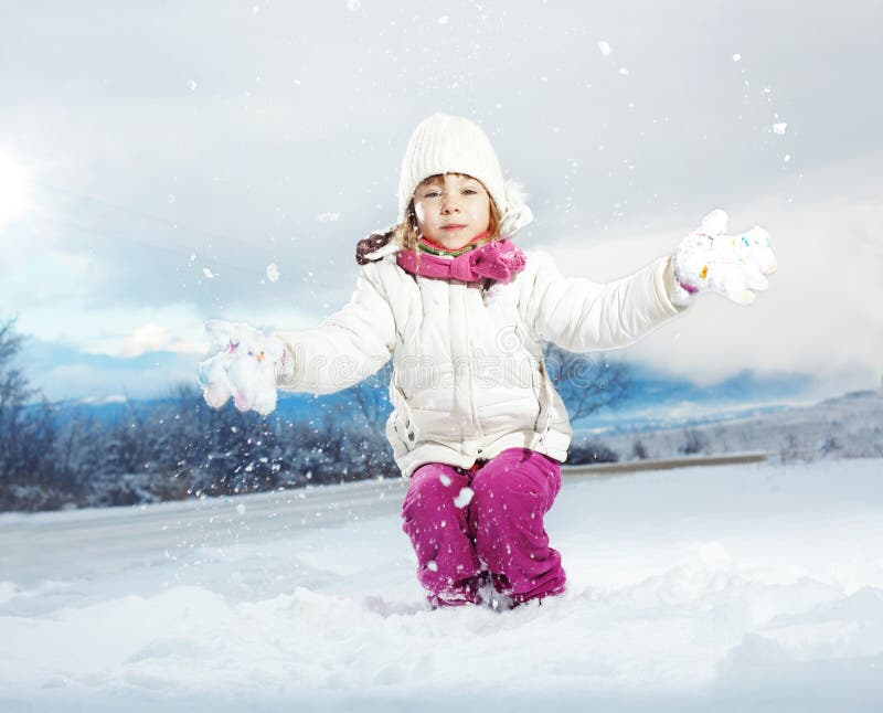 Child in winter stock photo. Image of childhood, seasonal - 22970636