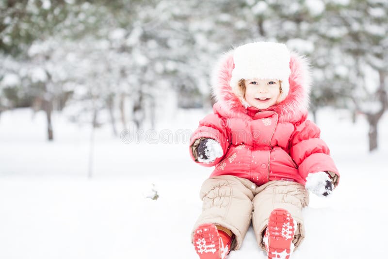 Child in winter stock photo. Image of funny, park, nature - 26425286