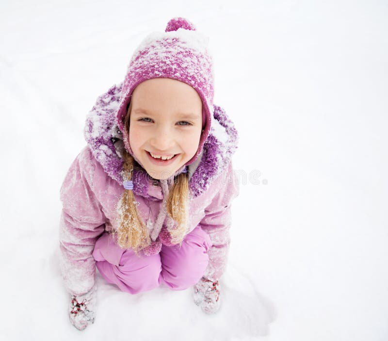 Child in winter stock image. Image of laughing, outdoors - 164544653