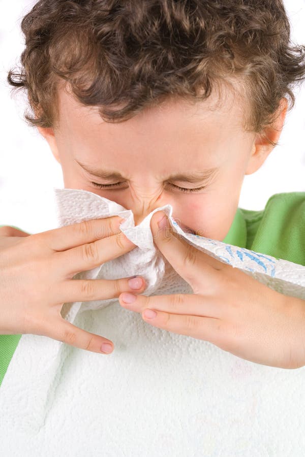 Child wiping his nose stock image. Image of child, sick - 7918445