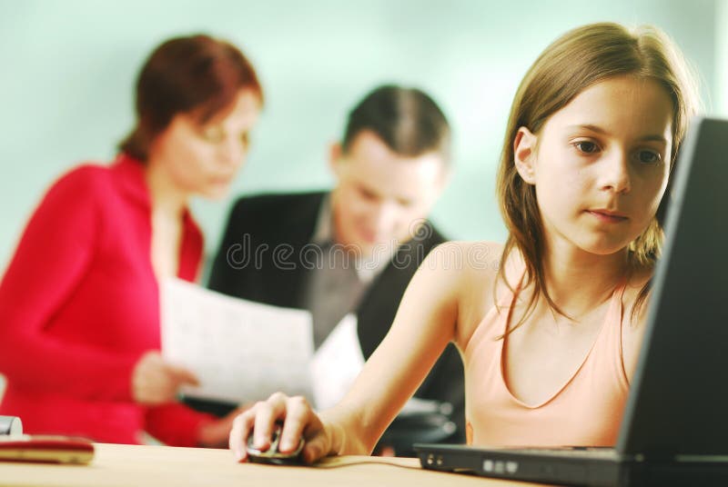 A child in the work stock image. Image of family, office - 3937373
