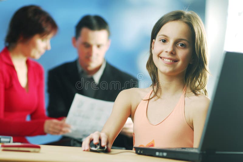 A child in the work stock photo. Image of business, girl - 3937404