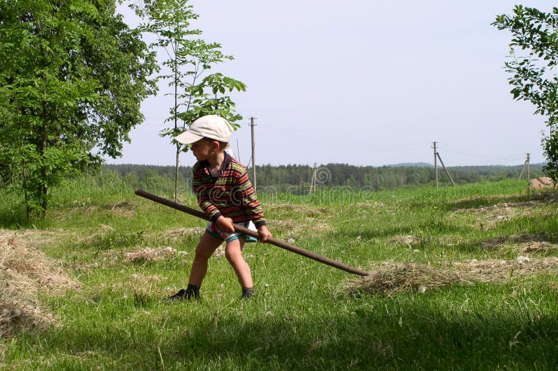 Child in Work stock photo. Image of village, plant, landscape - 619526