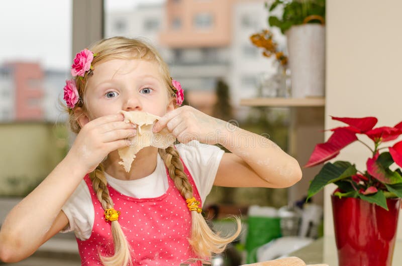 Child working in kitchen stock photo. Image of human - 63390666
