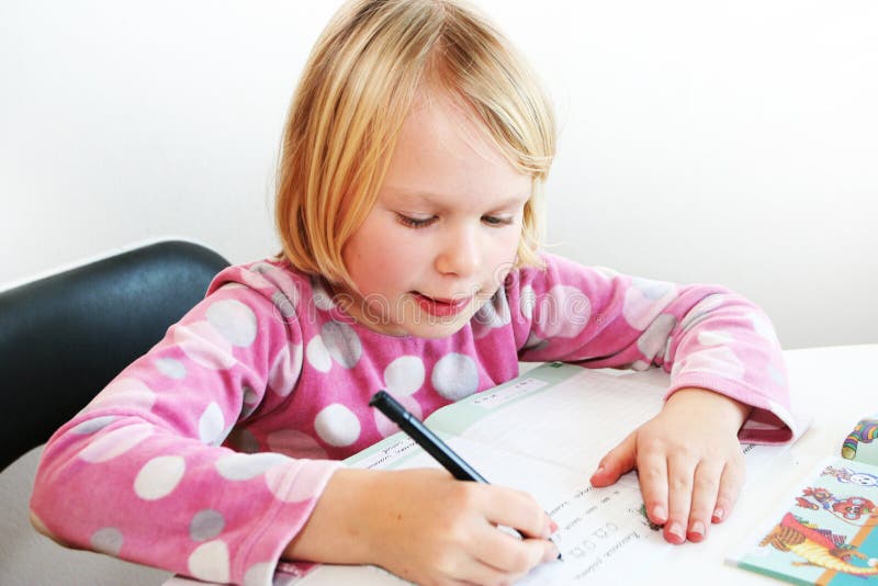 Child writing stock image. Image of kids, student, school - 1991963