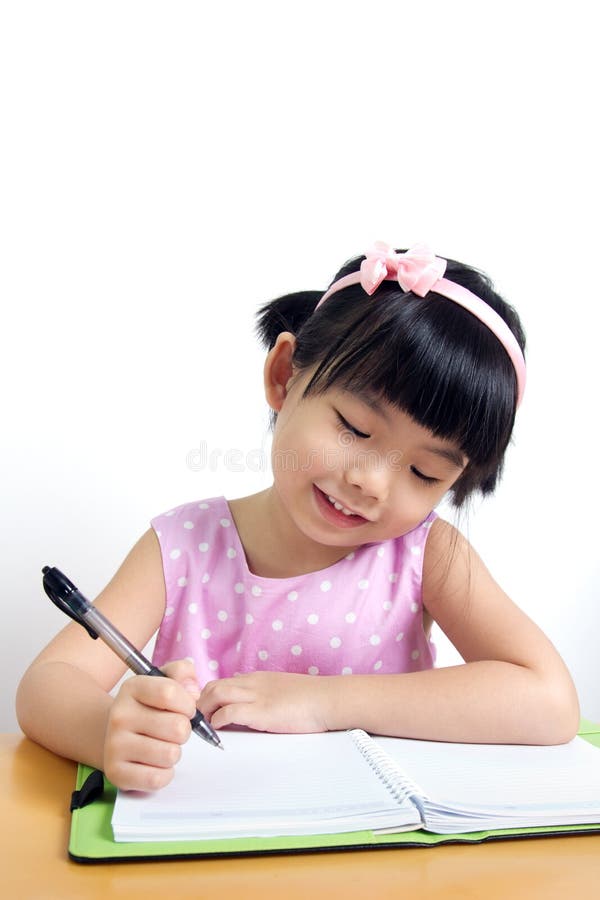 Child writing stock photo. Image of happy, girl, learn - 25342192