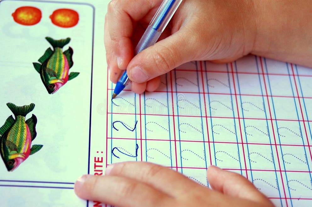 Child writing stock image. Image of concentrate, child - 2892899