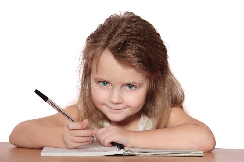 Child writing stock photo. Image of scissors, emotion - 1335326