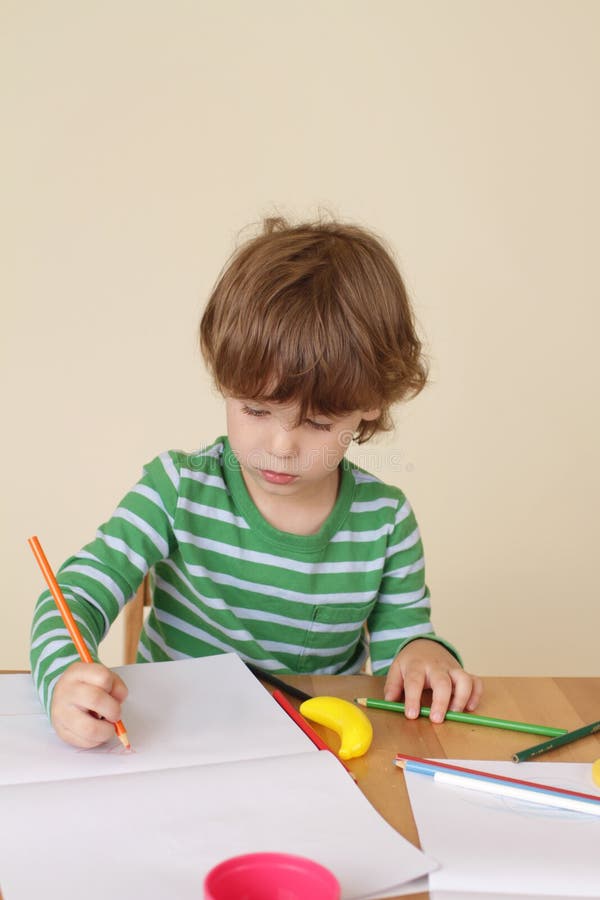 Child Writing, School Education Stock Image - Image of child, skills ...