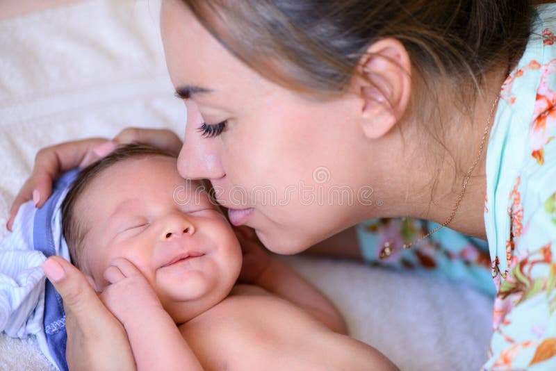 After Childbirth Newborn Baby Stock Photo - Image of midwifery, born ...