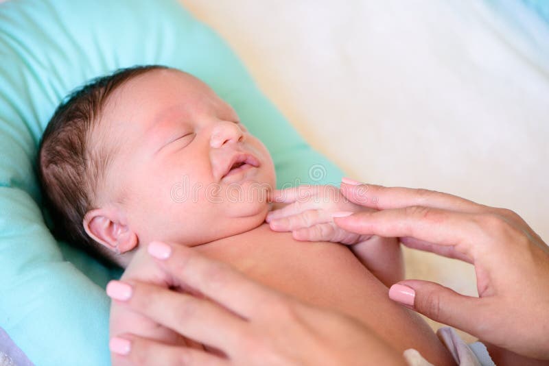 After Childbirth Newborn Baby Stock Photo - Image of birth, little ...