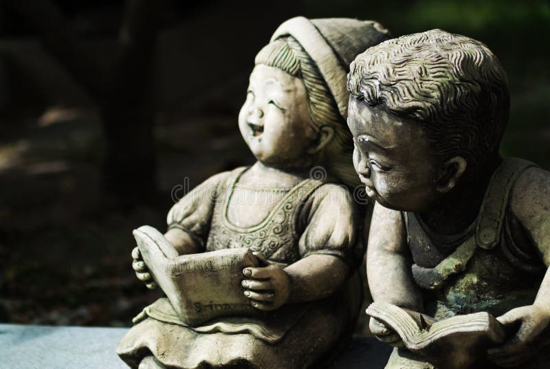 Childen Stone reader stock image. Image of ideas, carved - 47951931