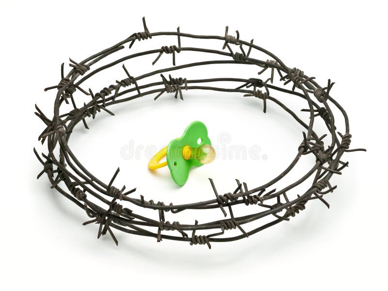 The Childhood Behind a Barbed Wire Stock Image - Image of knots ...