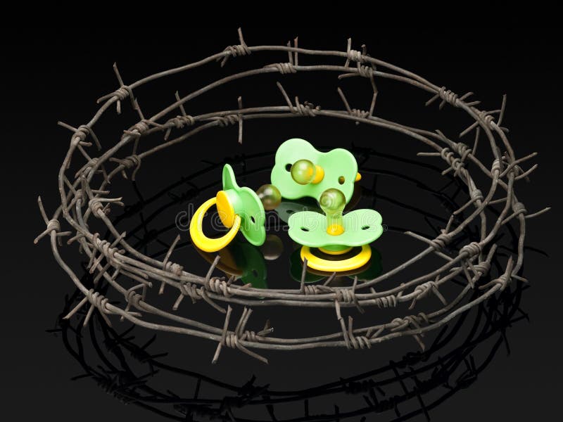 The Childhood Behind a Barbed Wire Stock Photo - Image of hank, latex ...