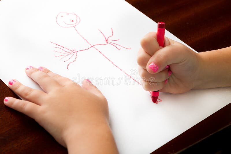Childhood Drawing at it S Finest Stock Image - Image of outh ...