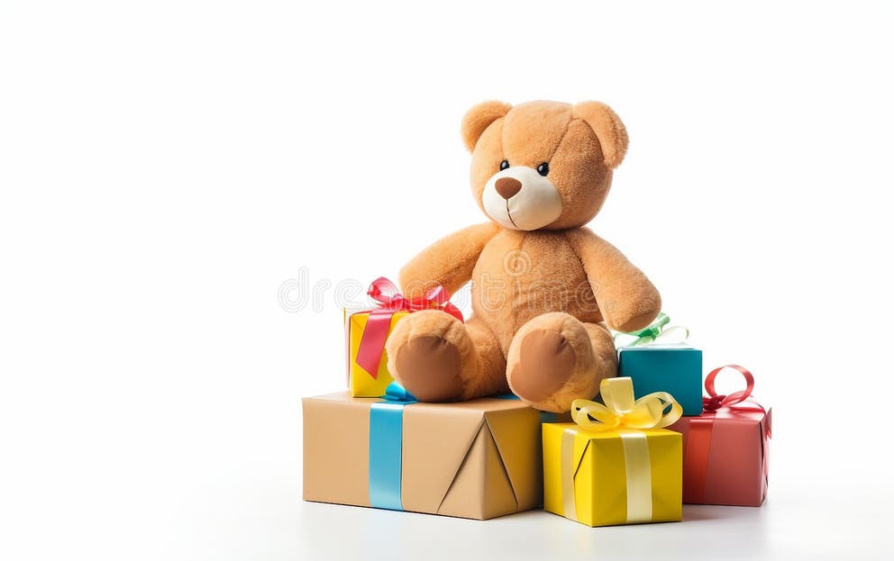 Childhood Joy on White Background Stock Illustration - Illustration of ...