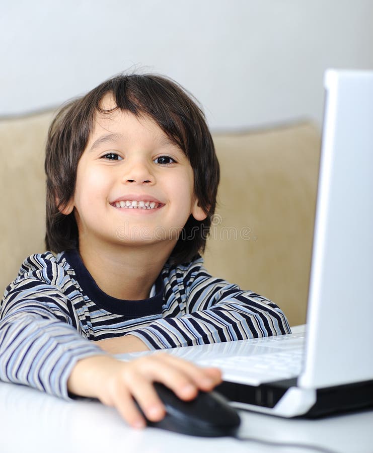 Childhood, Laptop, Learning Stock Photo - Image of childhood, computer ...