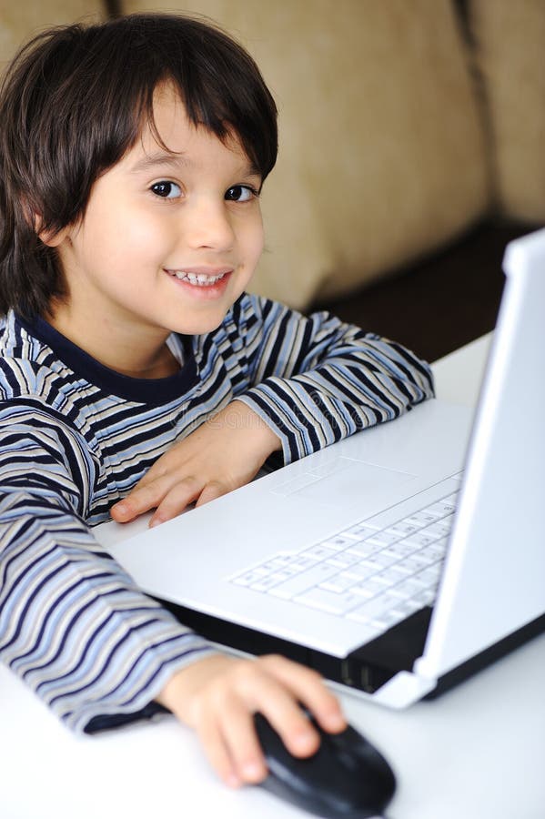 Childhood, laptop stock image. Image of elementary, laptop - 13553601