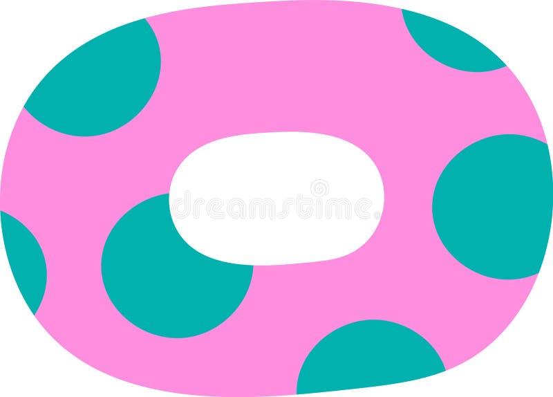 Childish Abstract Figure with Polka Dots Stock Illustration ...
