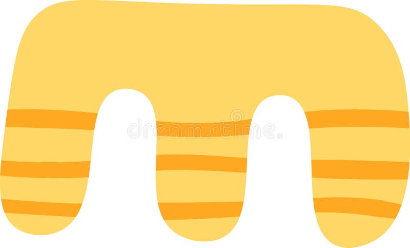 Childish Abstract Rounded Stripe Shape Stock Vector - Illustration of ...