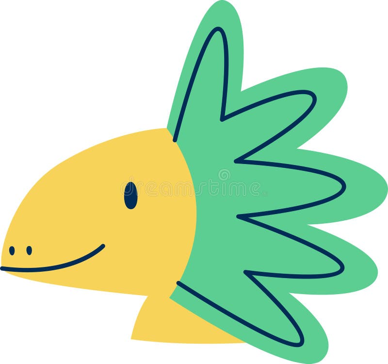Childish Dinosaur Head stock vector. Illustration of pattern - 289570232