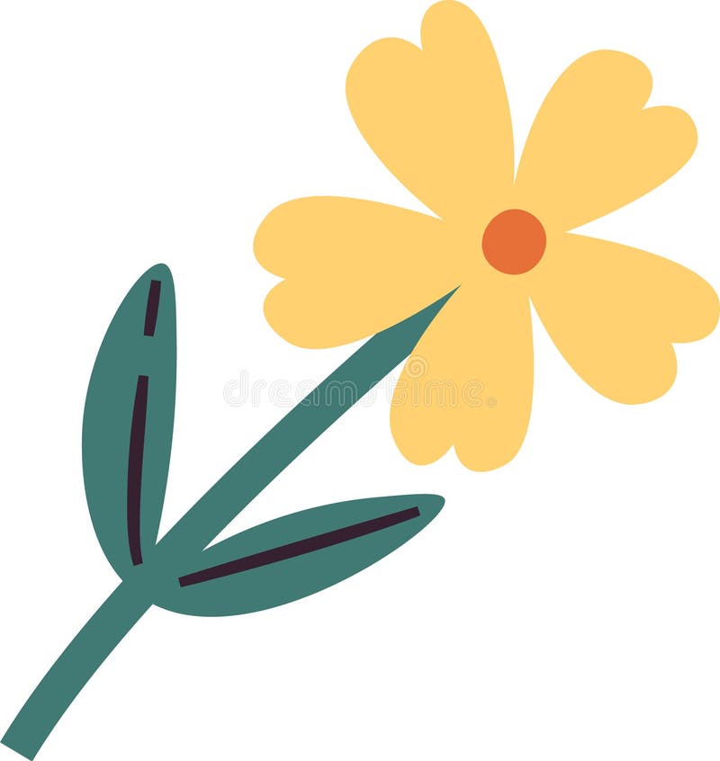 Childish Flower Icon stock illustration. Illustration of star - 353620663