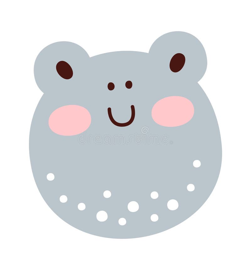 Childish Frog Face stock vector. Illustration of baby - 281747174