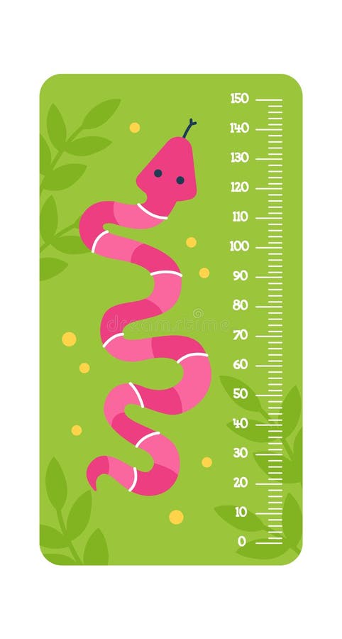 Childish Meter with Snake Cartoon Animal Stock Vector - Illustration of ...